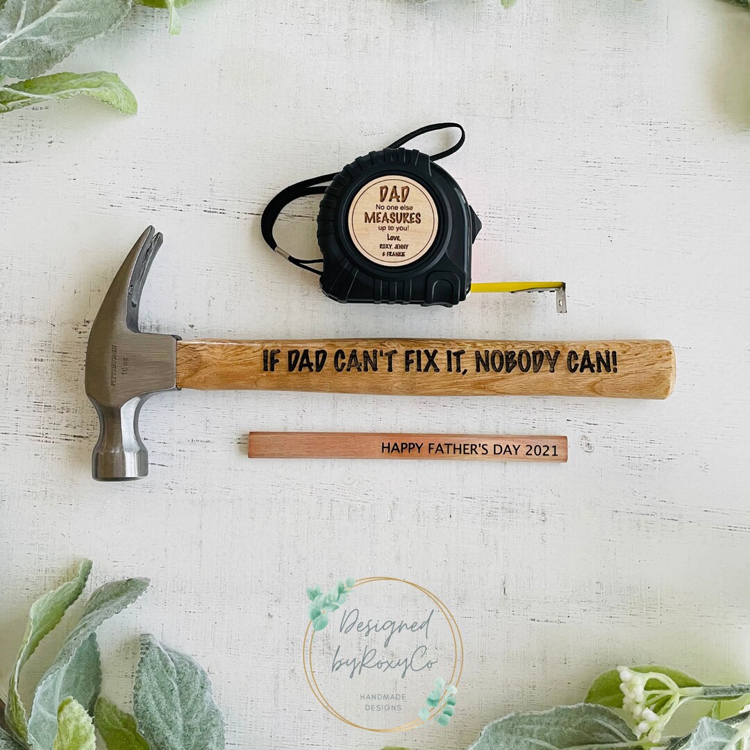 Personalized Engraved Custom Hammer, Carpenter Gift for Him Father's ...