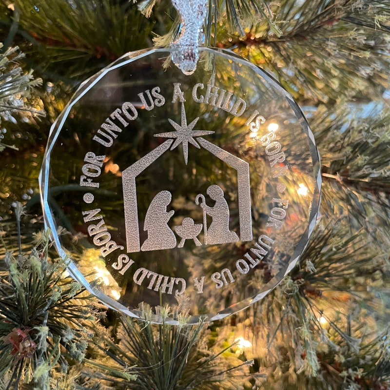 Nativity Ornament Crystal - Etsy
