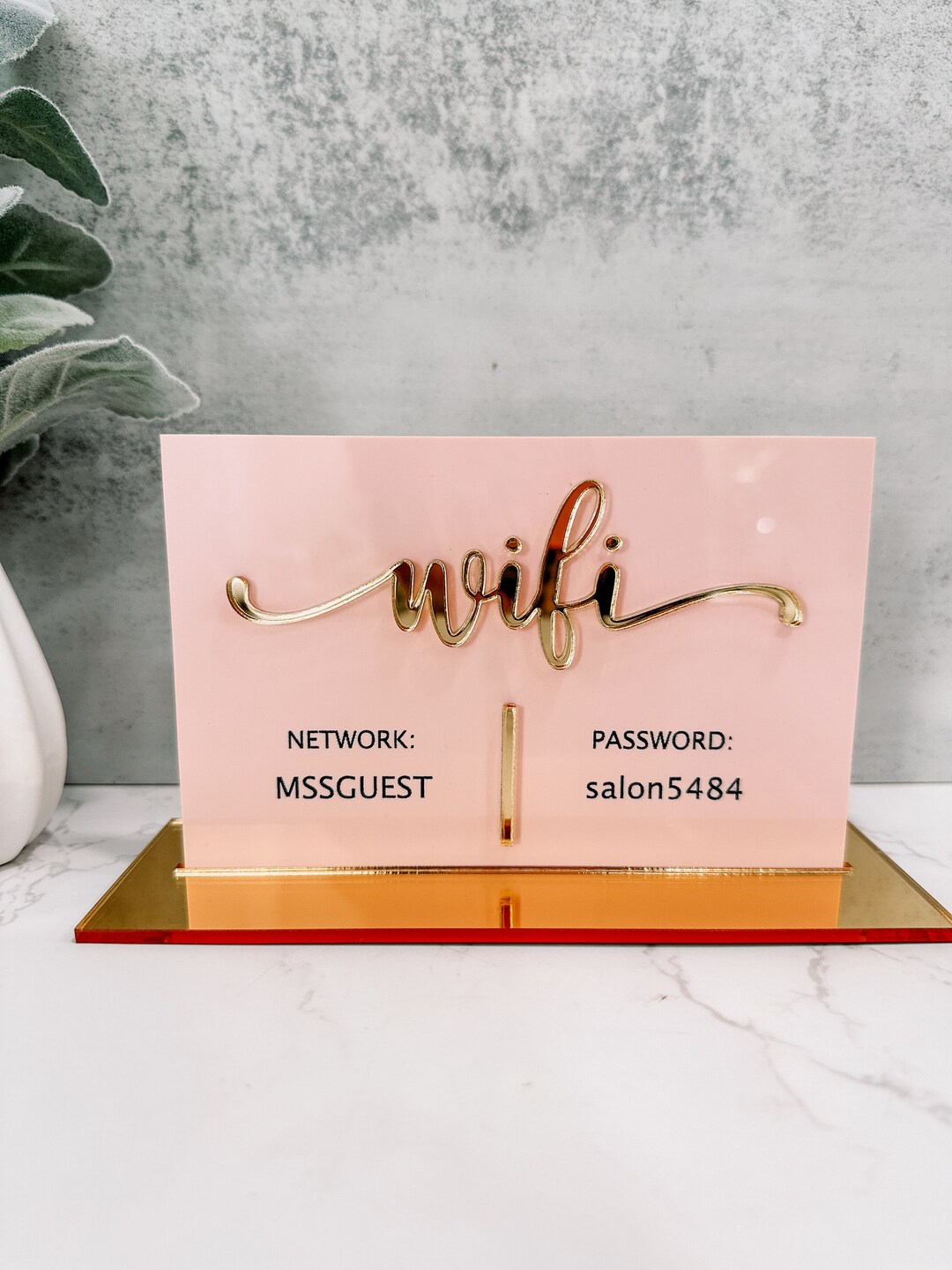 Personalized Wifi Acrylic Business Sign - Etsy