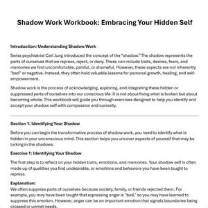 Shadow Work Workbook - Etsy