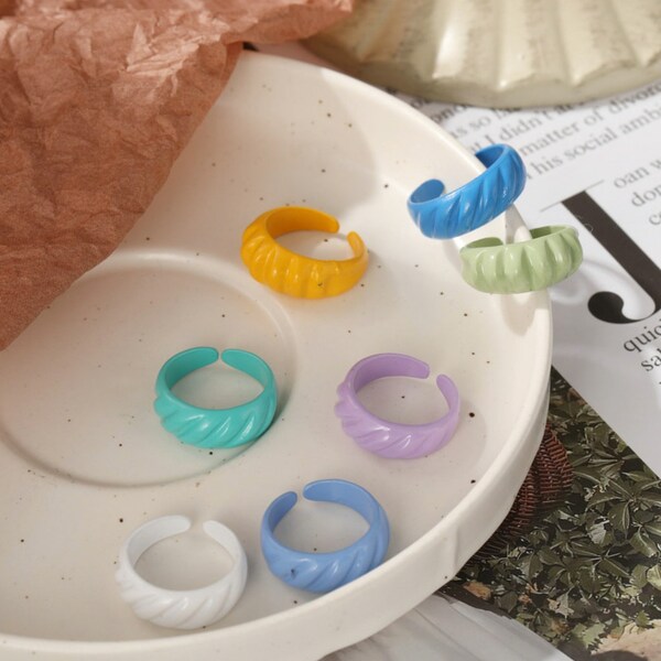 Enamel Ring - Etsy