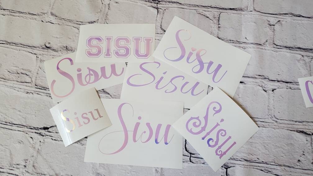 Sisu Sticker/decal Permanent Chrome Iridescent Opal White - Etsy UK