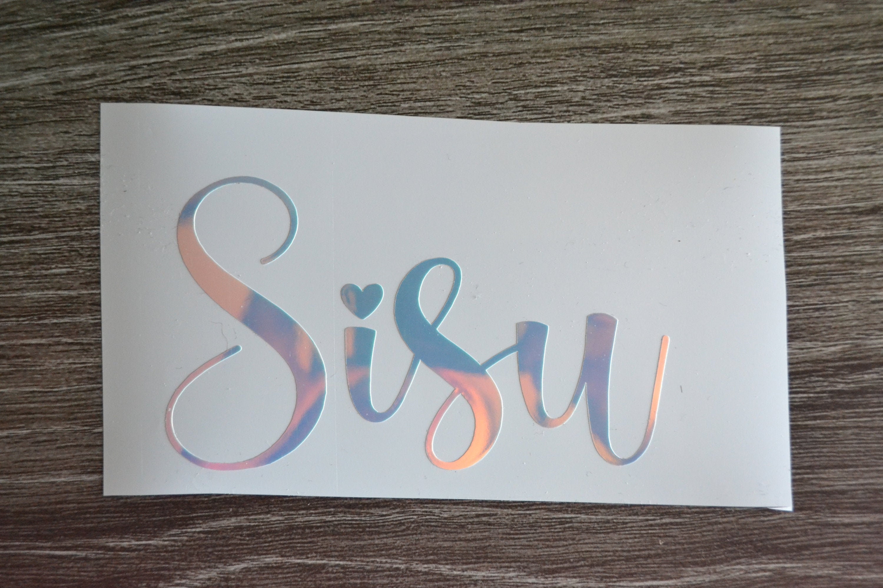 Sisu Sticker: Iridescent Opal Vinyl, Finnish Pride Decal - Etsy