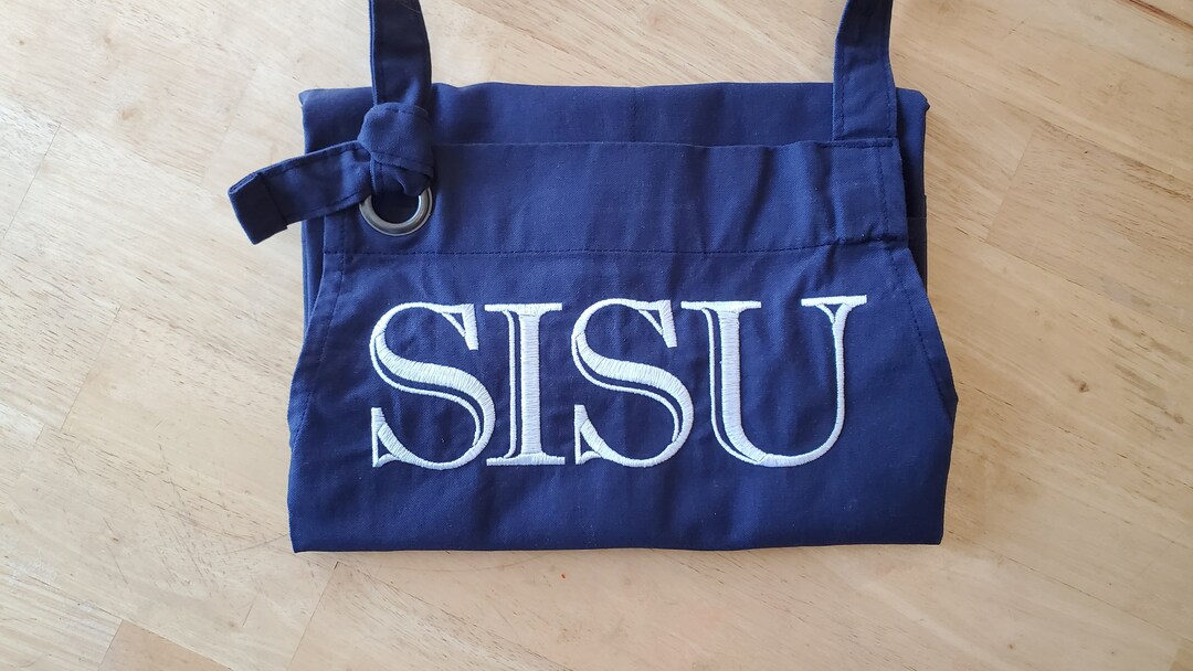 SISU Embroidered in a Open Block Font on a Heavy-duty Canvas Apron With ...