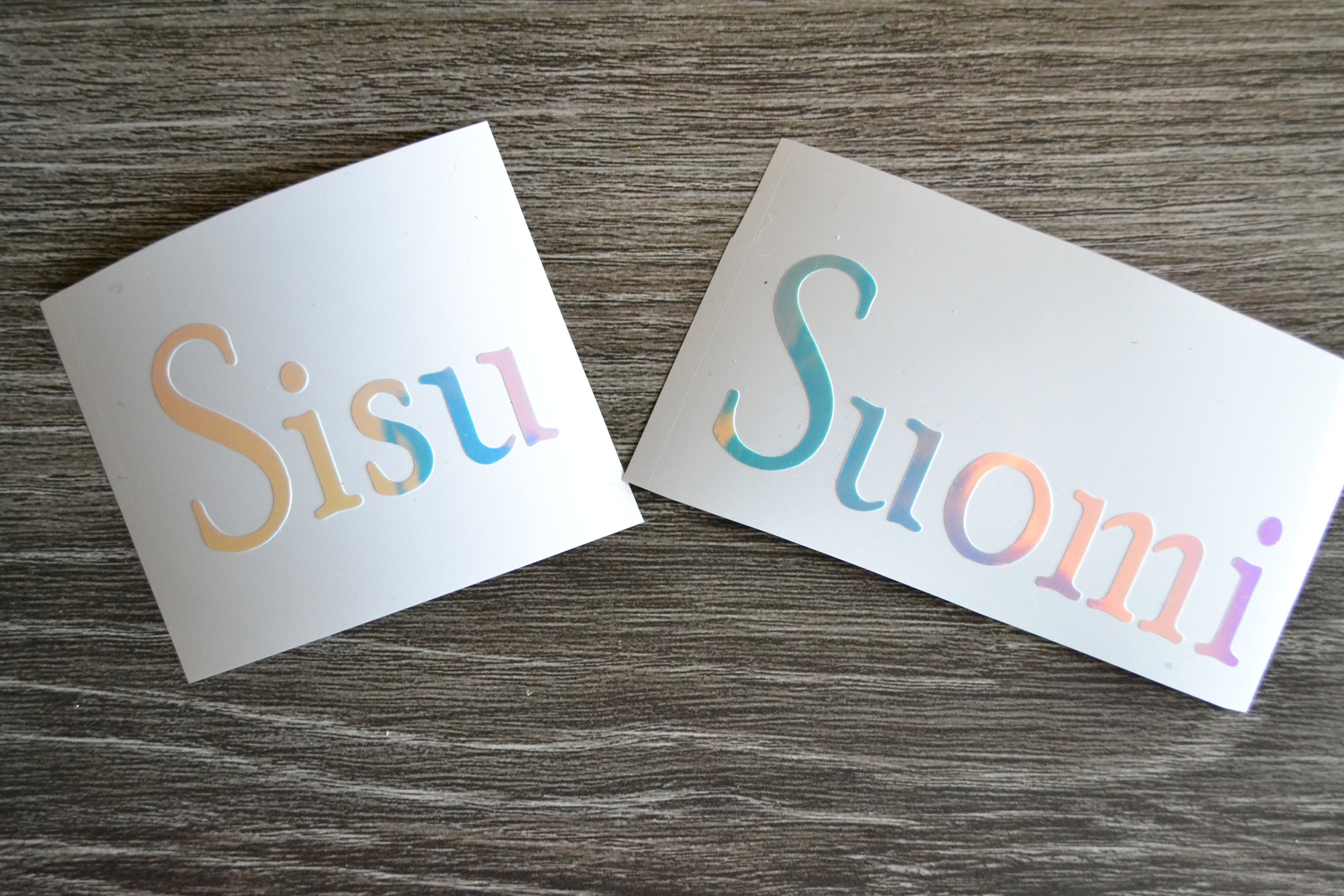 Sisu Sticker/decal Permanent Chrome Iridescent Opal White - Etsy UK