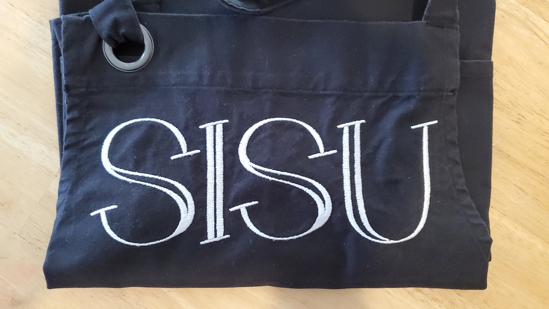SISU Embroidered in a Playful Open Block Font on a Heavy-duty Canvas ...