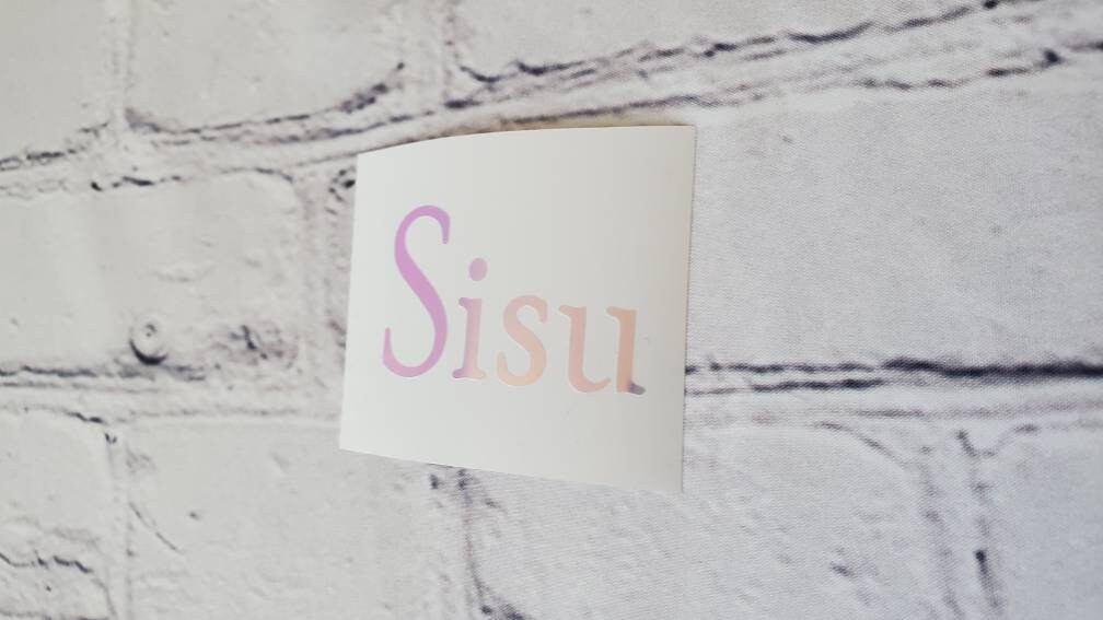 Sisu Sticker/decal Permanent Chrome Iridescent Opal White - Etsy UK