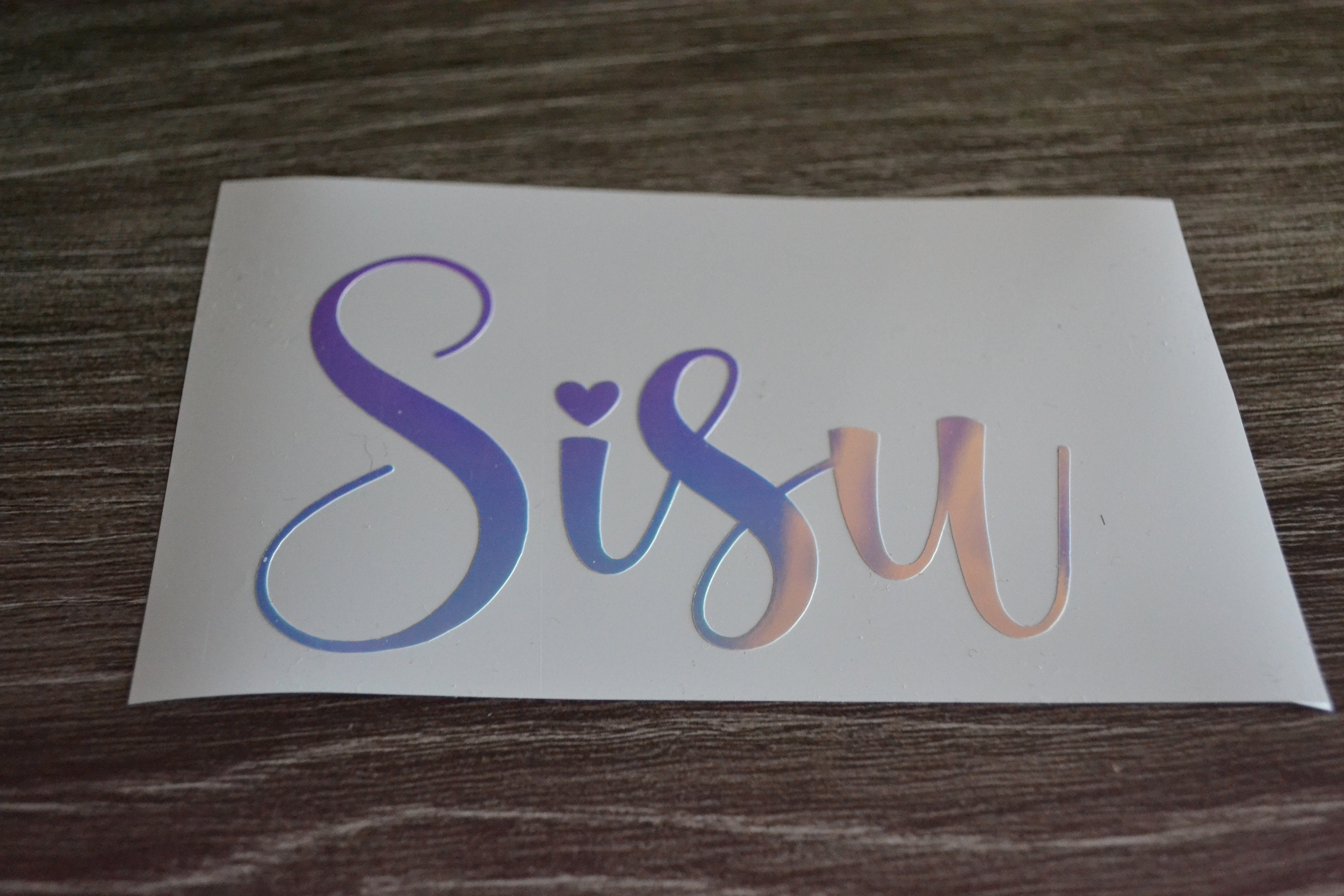 Sisu Sticker: Iridescent Opal Vinyl, Finnish Pride Decal - Etsy