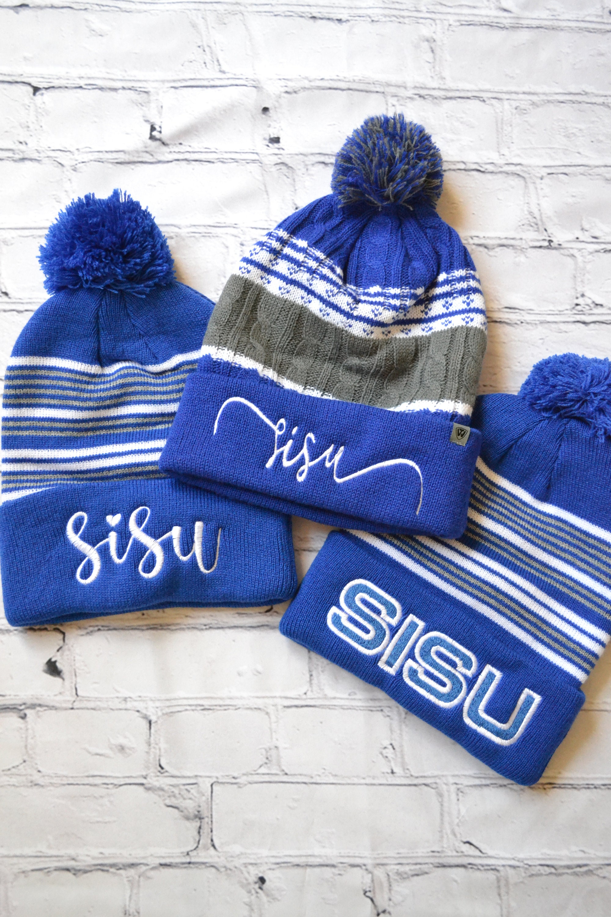 Sisu With a Heart Embroidered Beanie Script Embroidery on | Etsy