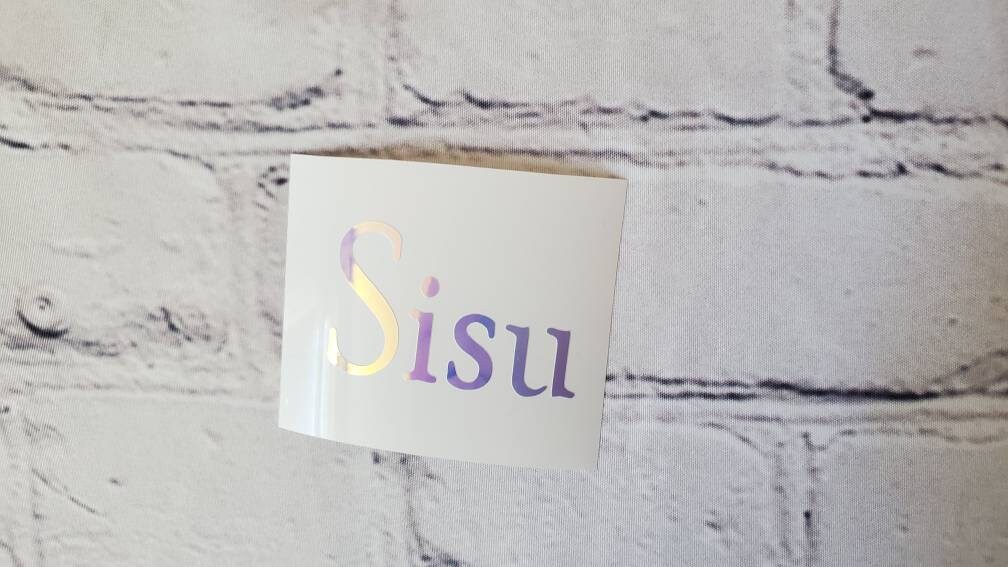 Sisu Sticker/decal Permanent Chrome Iridescent Opal White - Etsy UK