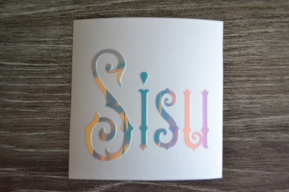 Sisu Sticker/decal in Modern Calligraphy Permanent Chrome - Etsy