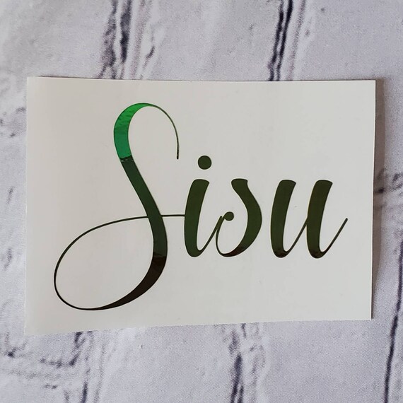 SISU Iridescent Decal for car or laptop Green | Etsy