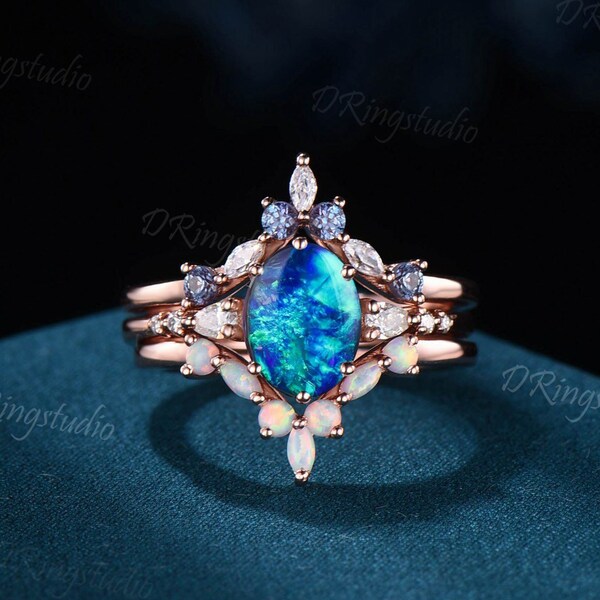 Blue Engagement Ring - Etsy