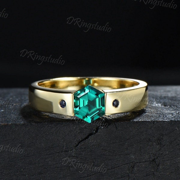 Mens Red Emerald Ring - Etsy