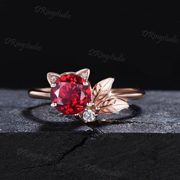 Unique Ruby Ring - Etsy