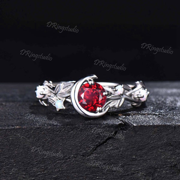 Ruby Wedding Ring - Etsy