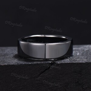 Tension Set Ring Mens Alexandrite Wedding Band Black Gold Mens Cross ...