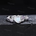 Nature Inspired Moon Star Design Amethyst Opal Engagement Ring Sterling ...