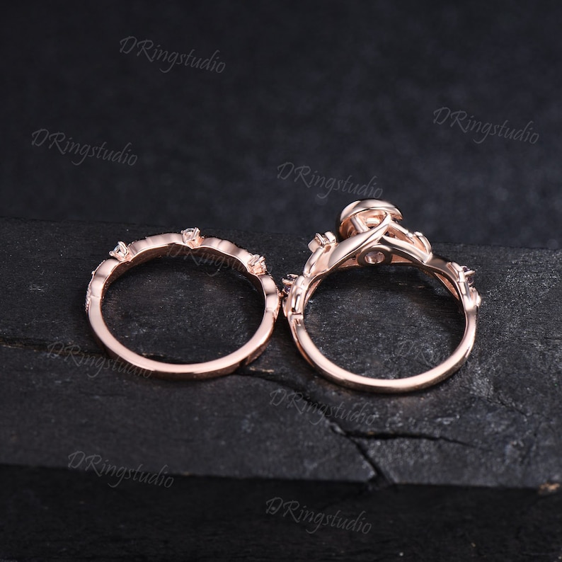 Nature Inspired Color-change Alexandrite Engagement Ring Moon Star ...