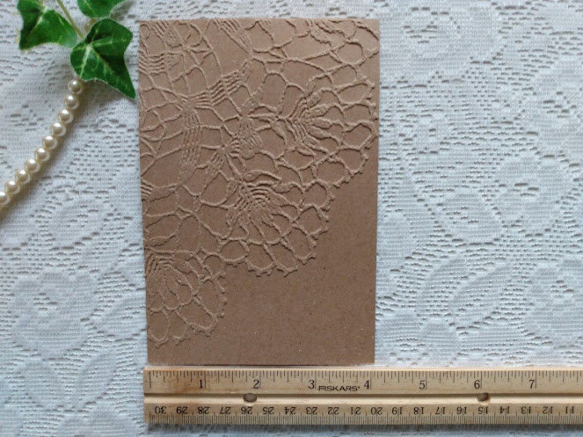 Embossed Cardstock Sheets With Lace Design. | Etsy