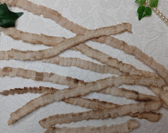 18 Colorful Dyed Paper Ruffle Rolls, Book Pages, Tea Dyed Paper, Sewn ...