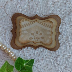 Fancy Die Cut Tags, Coffee Dyed Tags, Die Cut Tags, Lacey Die Cut Tags ...