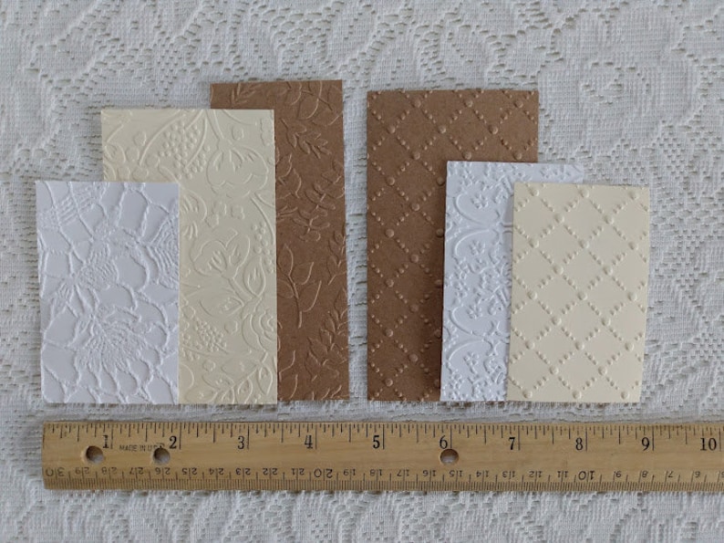 Embossed Cardstock Pieces Neutral Colors - Etsy