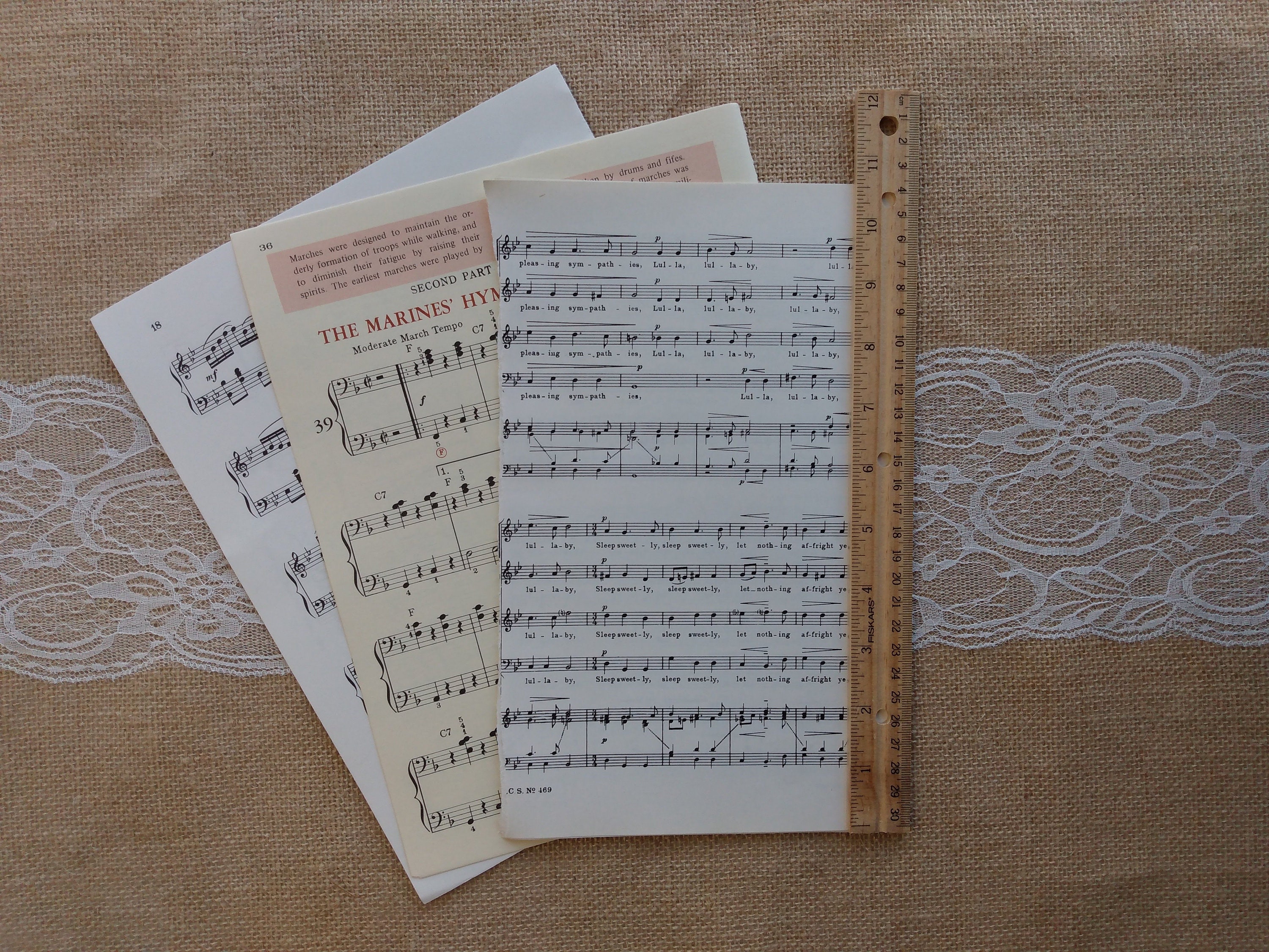 50 Music Paper Sheets - Etsy