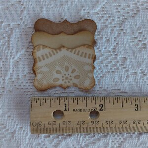 Fancy Die Cut Tags, Coffee Dyed Tags, Die Cut Tags, Lacey Die Cut Tags ...