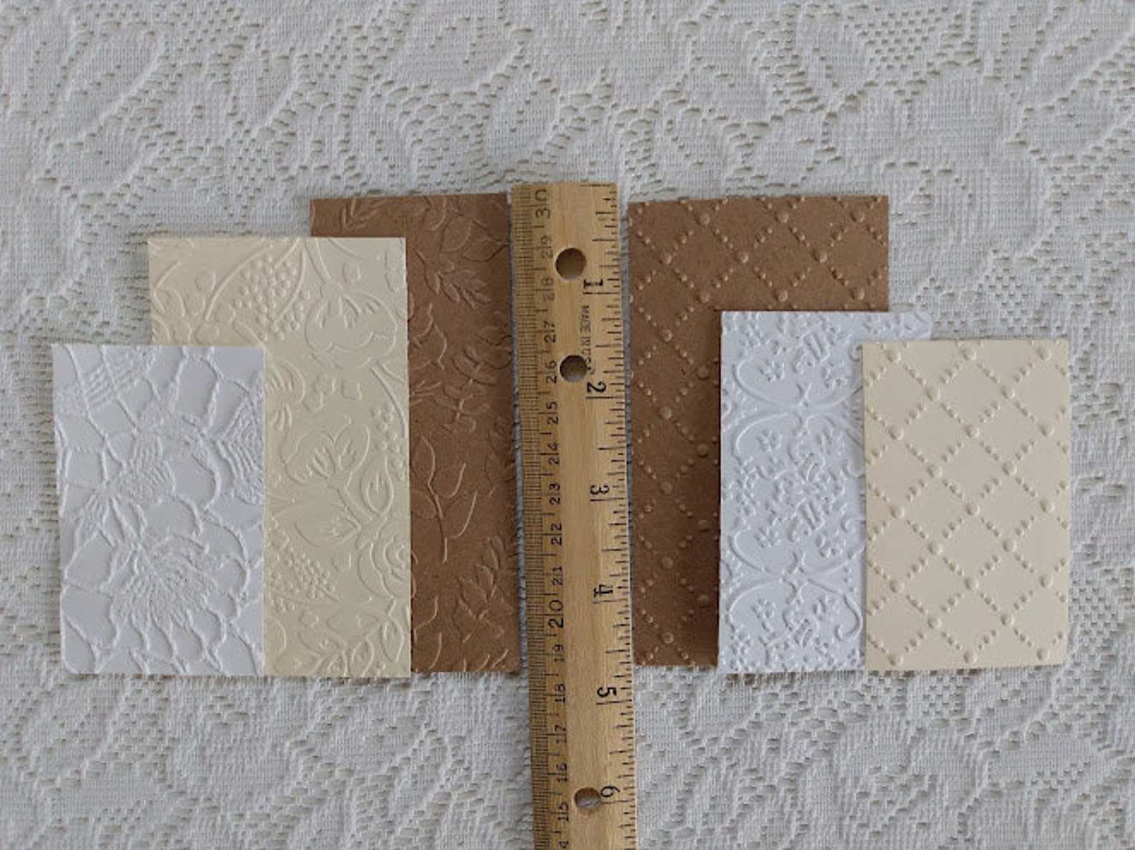 Embossed Cardstock Pieces Neutral Colors - Etsy