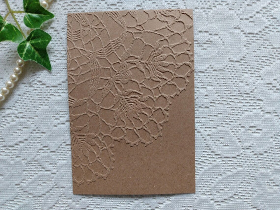 Embossed Cardstock Sheets With Lace Design. - Etsy