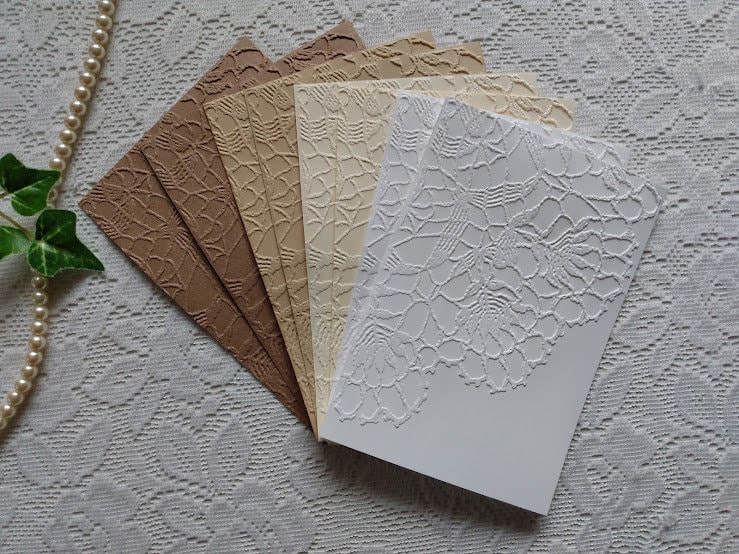 Embossed Cardstock Sheets With Lace Design. - Etsy