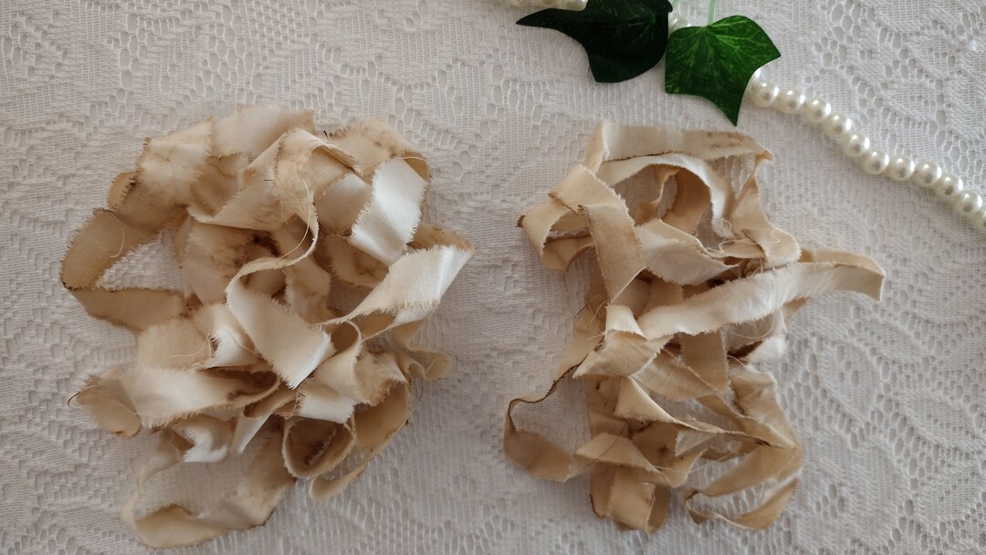 Coffee Dyed Fabric Ribbon, Vintage Looking Ribbon - Etsy