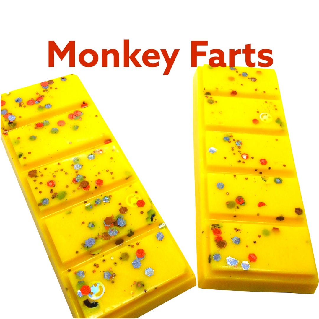 Monkey Farts, Wax Melt Large Snap Bars 50g, Fruity Highly Fragranced ...
