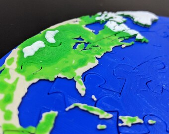 3d World Puzzle - Etsy