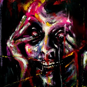 Art Print, A3, Pain-madness, Dark Creepy Macabre Horror Art With Bright ...