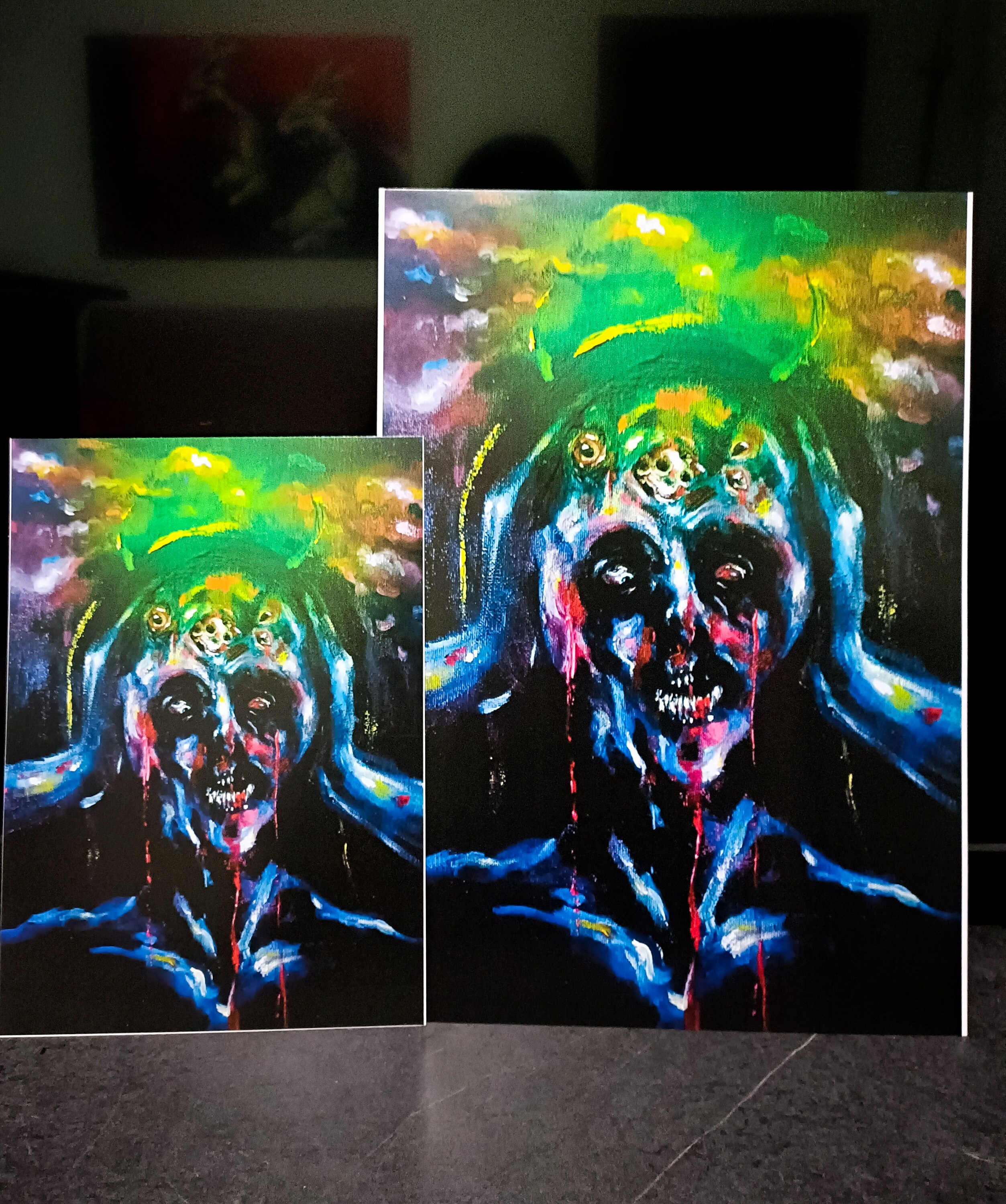 Art Print A4, mind and Illusions, Horror Creepy Artwork, Dark Art ...