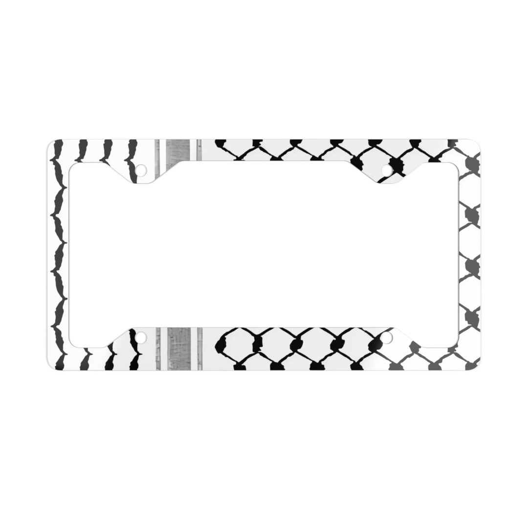 Keffiyeh Metal License Plate Frame, Free Palestine - Etsy