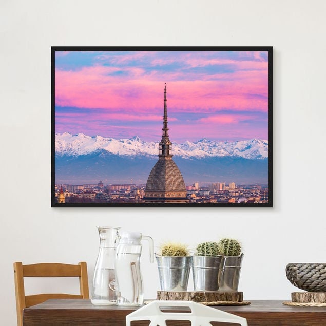 Turin Landscape Photo Poster, Aesthetic Italy Photography, Sunrise ...
