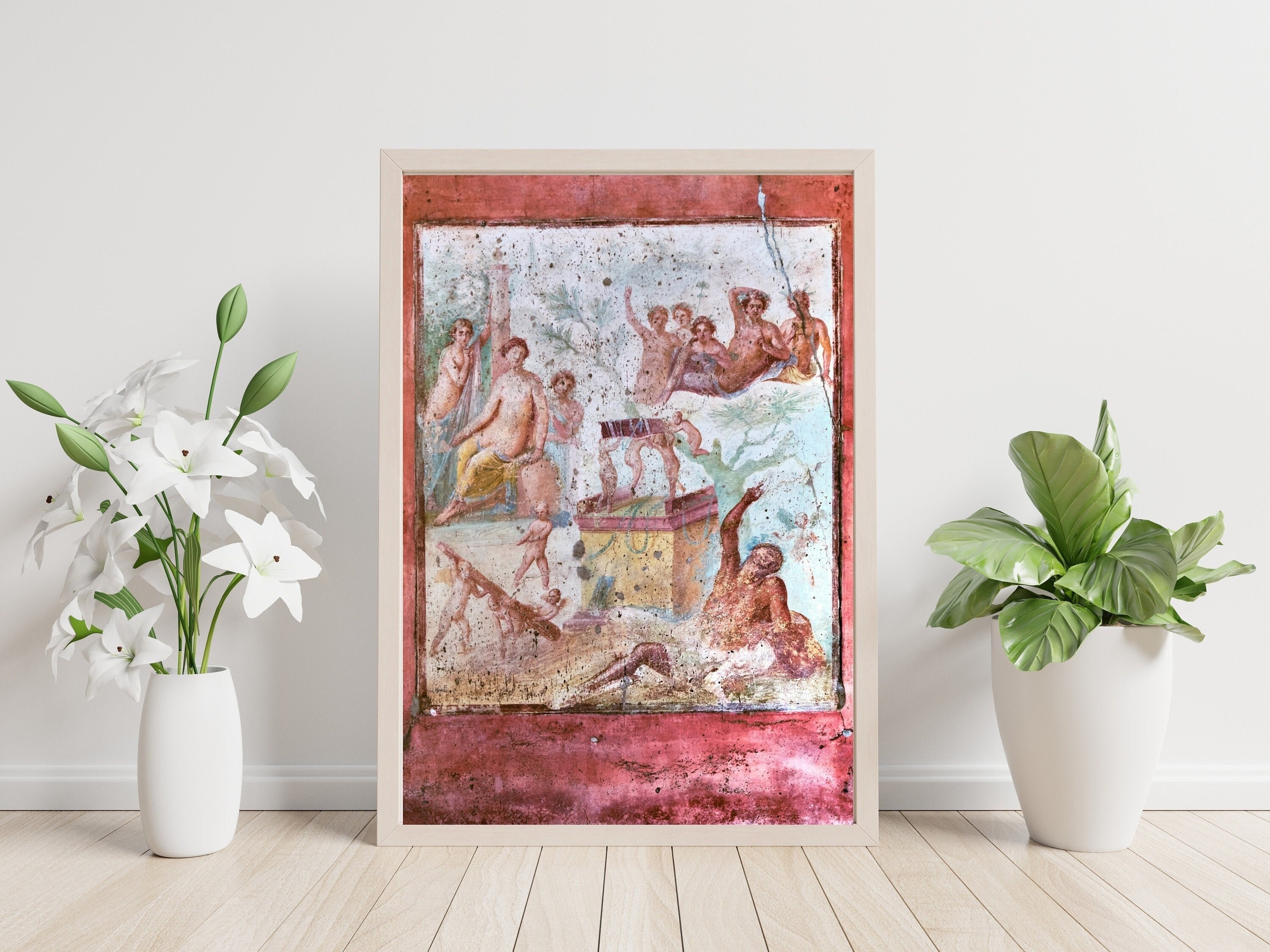 Painted Pompeii Poster Pompeian Painting Art Aesthetic Italy - Etsy UK