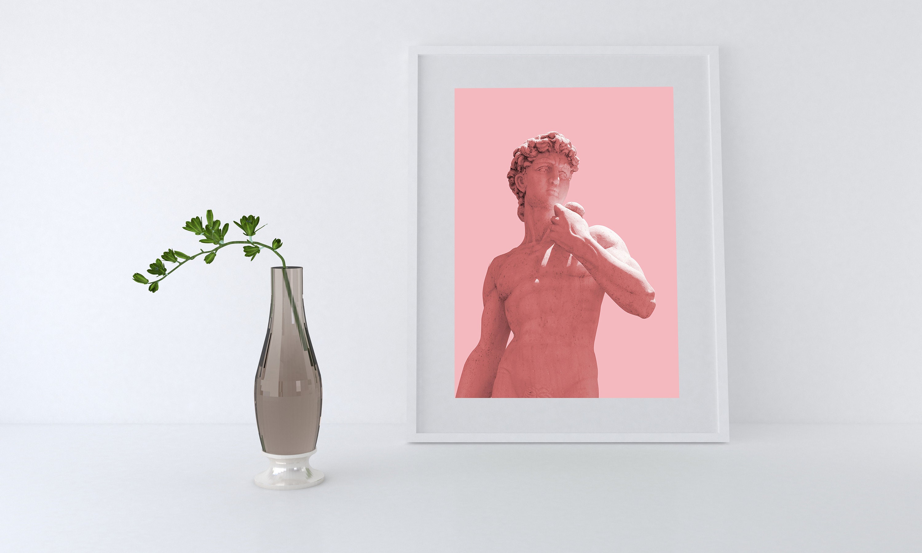 Pink David Poster, Michelangelo Print, Italian Renaissance Wall Art ...
