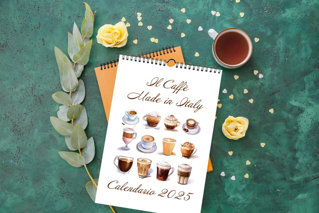 Calendar 2025 Coffee, Espresso Wall Decor Pick Starting Month Monthly ...