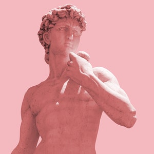 Pink David Poster, Michelangelo Print, Italian Renaissance Wall Art ...