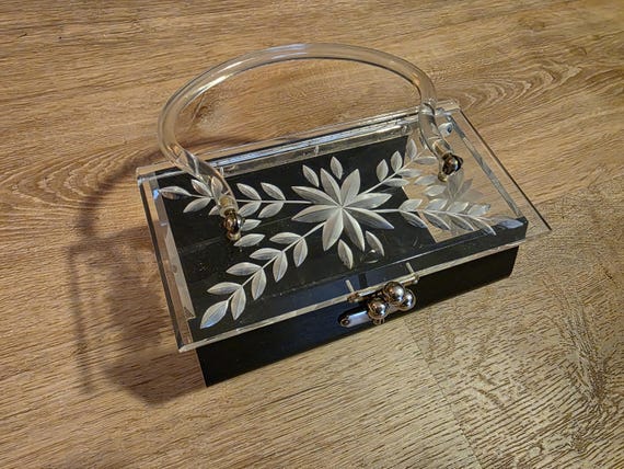 Rare vintage Charles Kahn Lucite purse - Gem