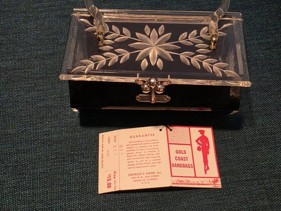 Rare vintage Charles Kahn Lucite purse - Gem