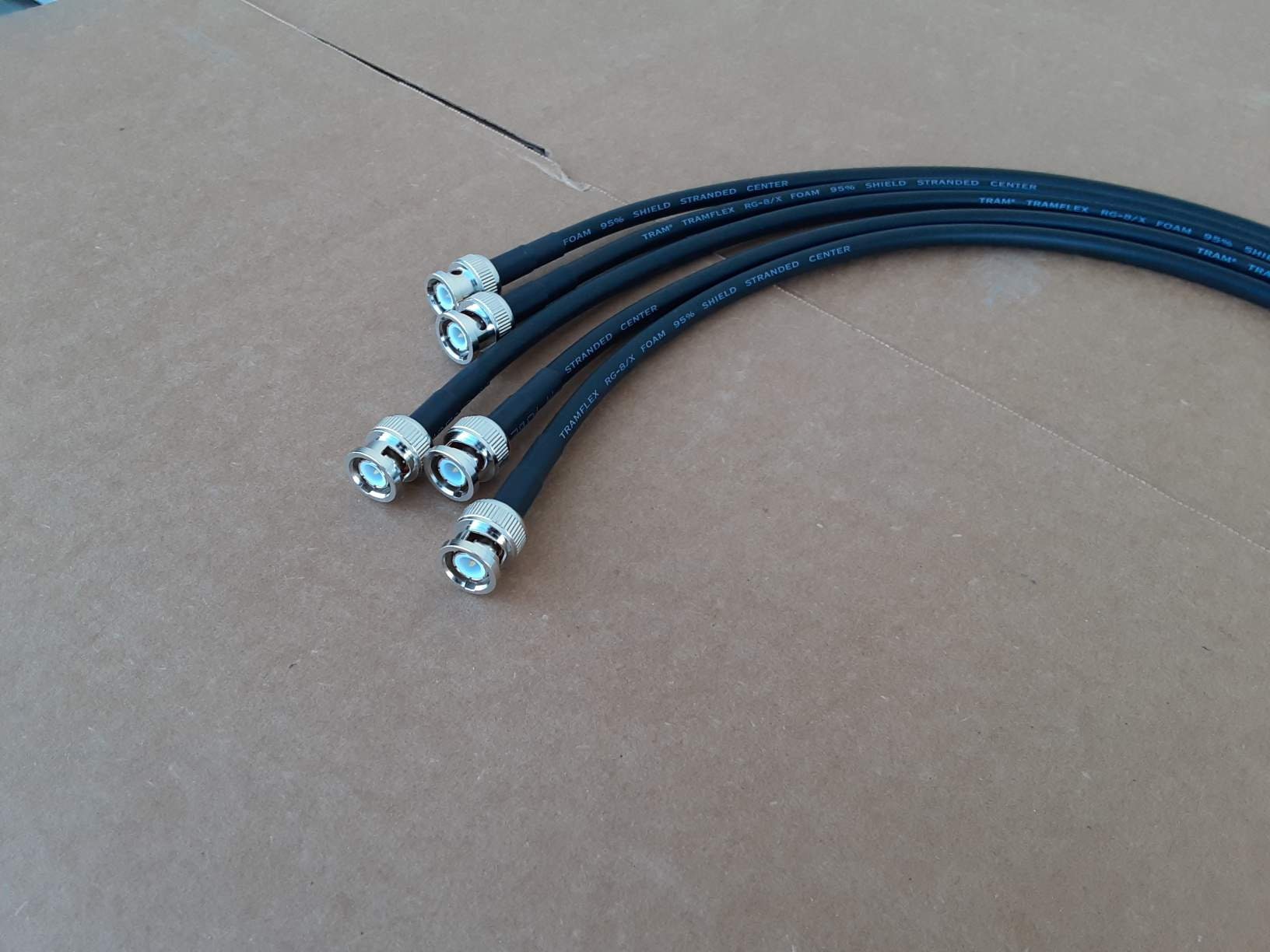 US Made 5 Pack of RG-8X Cb Ham Radio Radio Bnc Male to Bnc Male 50 Ohm ...