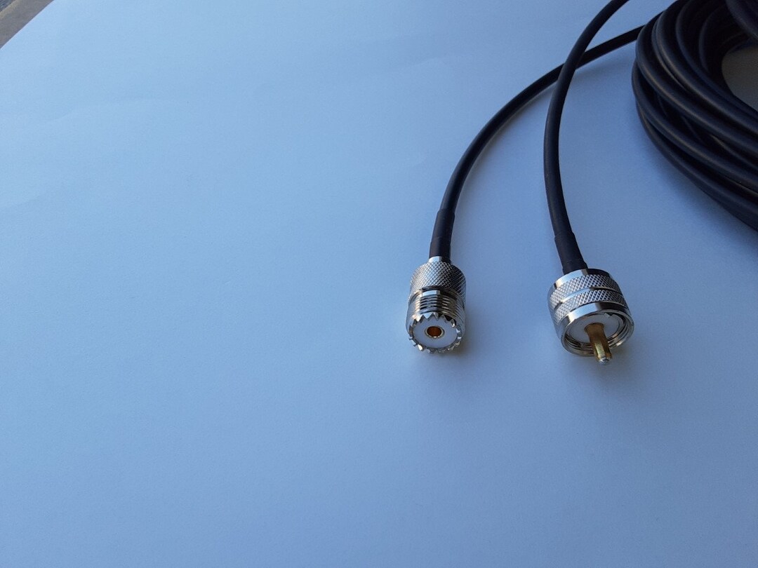 US Made RG-58 Ham Radio So-239 Female to Pl259 Vhf 50 Ohm Coax Cable - Etsy