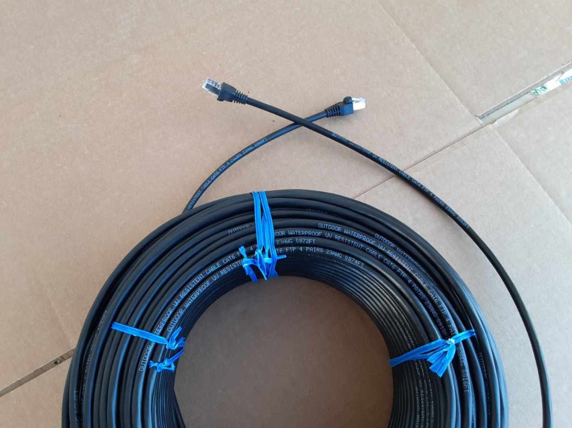 CAT6 SHIELDED Outdoor Indoor Ethernet Cable UV Direct Bury RJ45 Cable ...