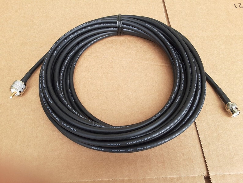 US Made RG-8X Cb Ham Radio Radio Pl259 to Bnc Male 50 Ohm Coax Cable - Etsy