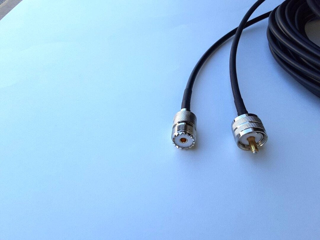 US Made RG-58 Ham Radio So-239 Female to Pl259 Vhf 50 Ohm Coax Cable - Etsy